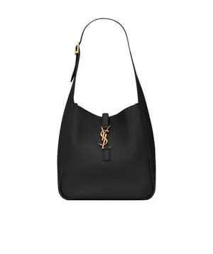 Saint Laurent Le 5 À 7 Logo Plaque Shoulder Bag - Black