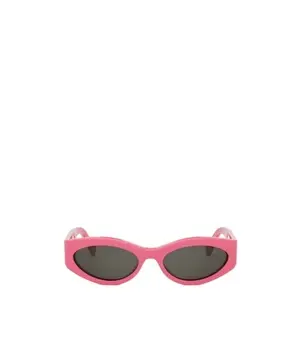 Celine Oval Frame Sunglasses With Logo Detail - Pink