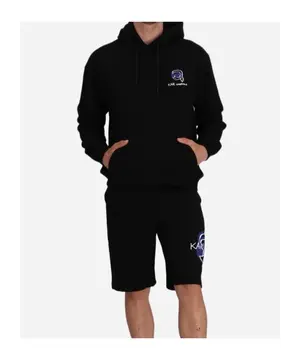 Karl Lagerfeld Hooded Sweatshirt With Graphic Print