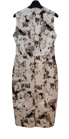 Max Mara Sleeveless V-neck Graphic Print Dress - No