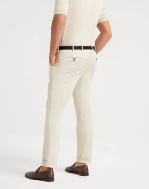 Brunello Cucinelli Italian Fit Gabardine Trousers - Beige