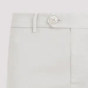 Brunello Cucinelli Italian Fit Gabardine Trousers - Light Beige
