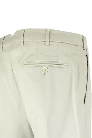 Brunello Cucinelli Italian Fit Gabardine Trousers - Light Beige