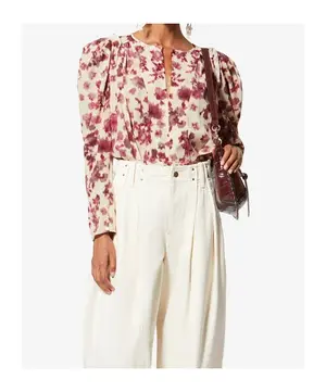 Isabel Marant Étoile Zarga Floral Print Top - Pink