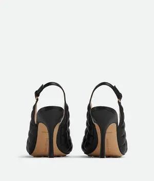 Bottega Veneta Quilted Slingback Sandals - Black