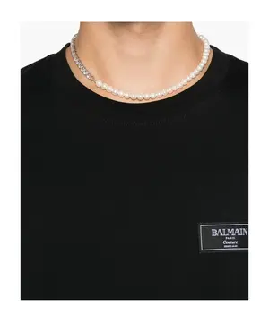Balmain Logo Motif Crewneck T-shirt