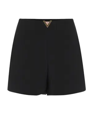 Valentino Garavani Crepe Couture Logo Plaque Shorts