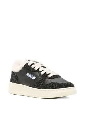 AUTRY Lace-up Low-top Sneakers With Logo Detail - Black