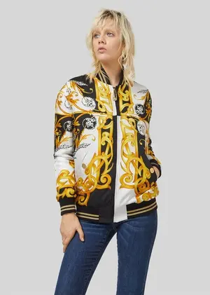 Versace Acanthus Print Bomber Jacket