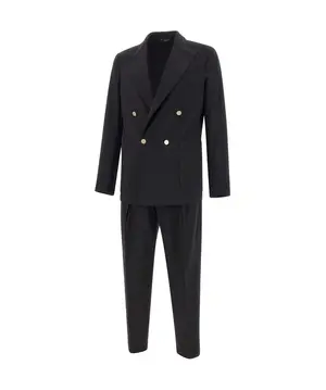 BRIGLIA 1949 Bolgheri Double-breasted Suit - Black