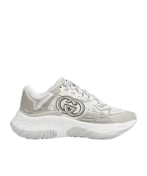 Gucci Ripple Lace-up Sneakers - White/grey