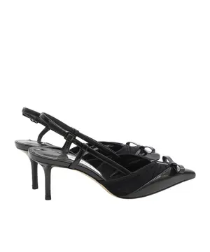 JIMMY CHOO Afia Mesh Slingback Pumps