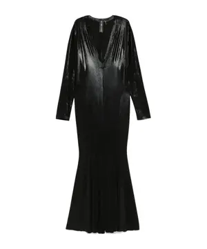 Norma Kamali V-neck Fishtail Dress