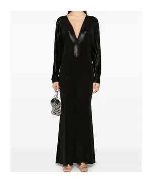 Norma Kamali V-neck Fishtail Dress