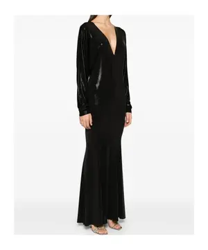 Norma Kamali V-neck Fishtail Dress