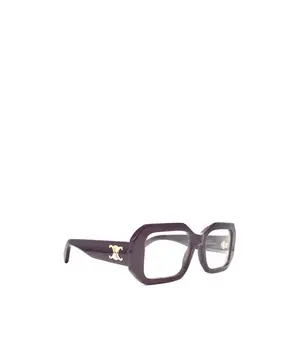 Celine Full-frame Flat Mirror Eyeglasses - Brown