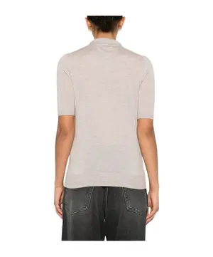 Gabriela Hearst Frank Fine-knit Polo Shirt - White