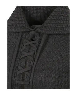 Ermanno Scervino Lace-up Knitwear With Ribbed Details