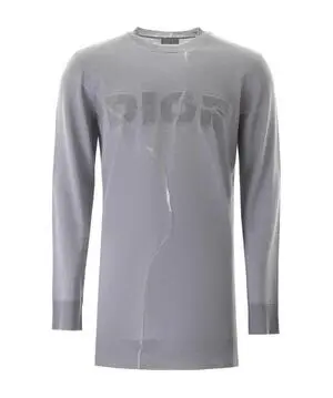 Dior Grey Knitted Round Neck Pullover