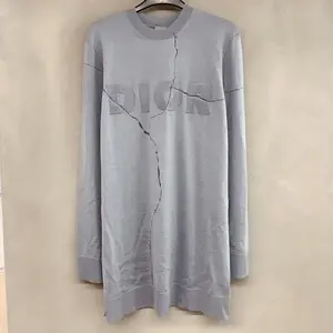 Dior Grey Knitted Round Neck Pullover