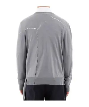 Dior Grey Knitted Round Neck Pullover