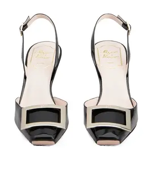 ROGER VIVIER Trompette Buckle Slingback Pumps - Black
