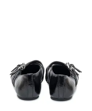 Michael Kors Buckled Slip-on Flat - Black