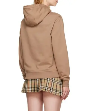 Burberry Logo Print Drawstring Hoodie - Nude
