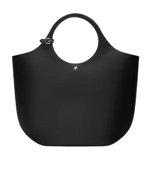COURREGES Large Holy Leather Bag - Black