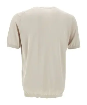 KANGRA Ribbed Short-sleeve Knitwear - Beige