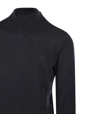 ROBERTO COLLINA Virgin Wool High Neck Sweater - Black