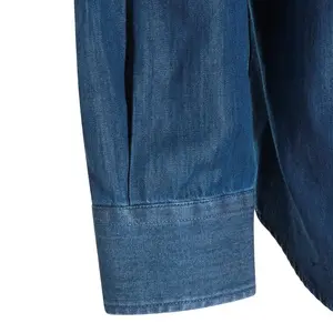 Brunello Cucinelli Curved Hem Buttoned Denim Shirt