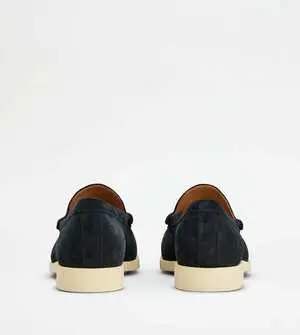 TOD'S Suede Penny Loafers - Blue