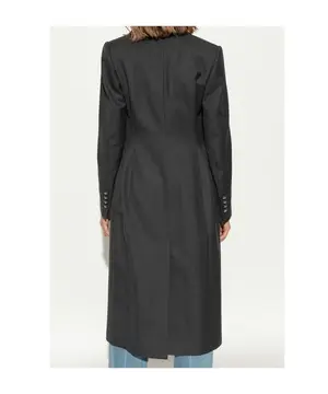 Dolce & Gabbana Double-breasted Coat With Logo Buttons - Grey