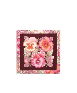 FERRAGAMO Floral Print Scarf - Bordeaux / Fuchsia
