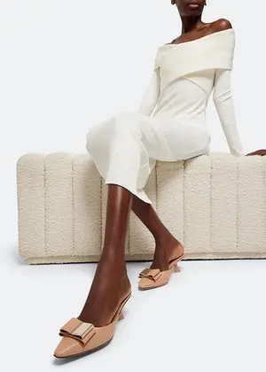 FERRAGAMO Bow Detail Mules