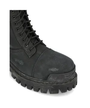 Balenciaga Strike Lace-up Combat Boots - Black