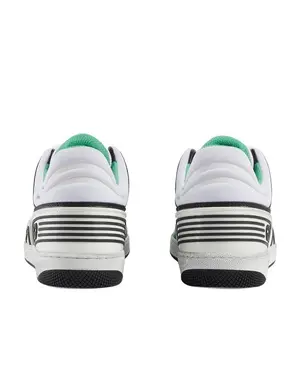 Gucci Basket Round Toe Lace-up Sneakers - Gray