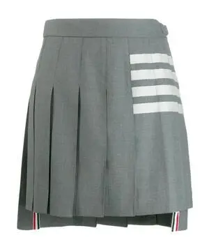 Thom Browne Thom Browne Pleated Mini Skirt With Four-Bar Detail Medium Gray