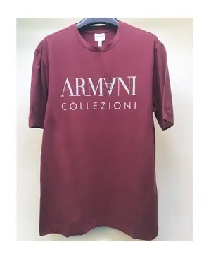 Emporio Armani Logo Printed Round-collar Short-sleeved T-shirt