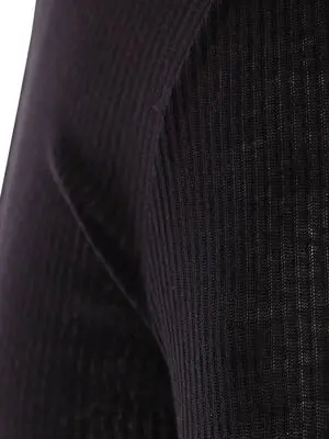 Rick Owens Ribbed Long Sleeve Top - Black