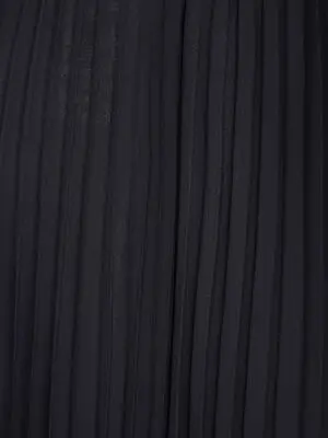 Emporio Armani Georgette Pleated Wide-leg Trousers