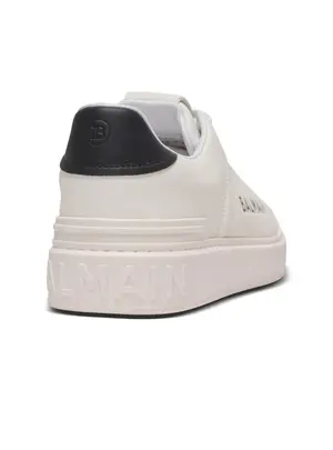Balmain Calfskin B-court Trainers - White