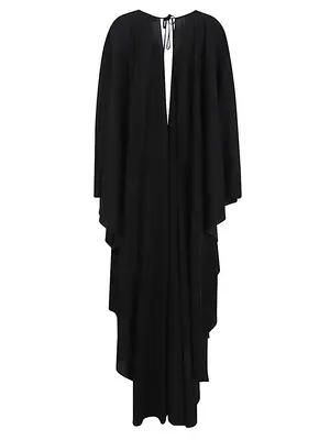 TOM FORD Asymmetrical V-neck Dress - Black