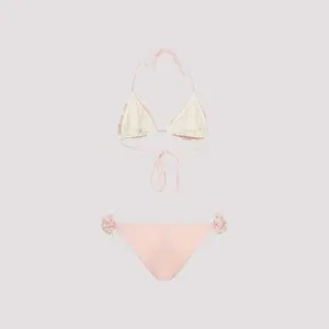 LA REVECHE Shayna 3d Flower Bikini - Nude