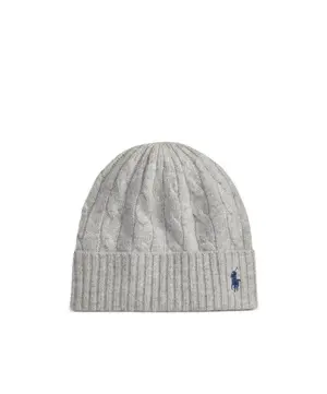 Polo Ralph Lauren Cable Knit Beanie - Light Gray