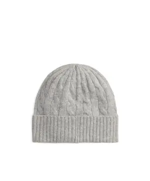Polo Ralph Lauren Cable Knit Beanie - Light Gray