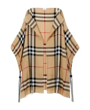 Burberry Checked Cotton Cape - Nude