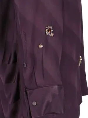Dries Van Noten Embellished Tie Neck Shirt