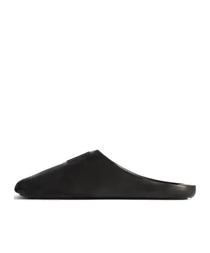 Balenciaga Château Flat Mules - Black